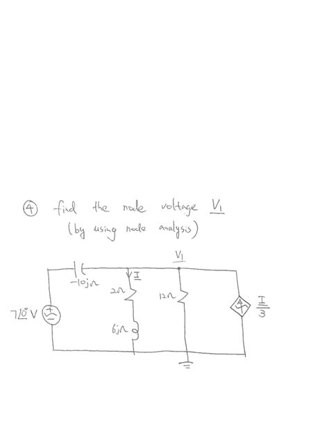 Solved Find The Node Voltage V 1 By Using Node Analysis Chegg Com