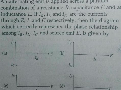 [answered] An Alternating Emf Is Applied Across A Parallel Of A Kunduz