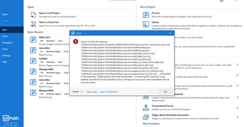What Is This Error How To Resolve Ithelp Please Activities Uipath