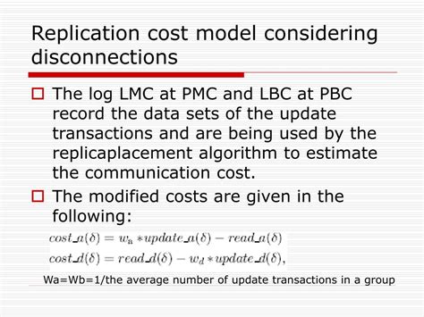 Ppt Replica Placement Algorithms For Mobile Transaction Systems