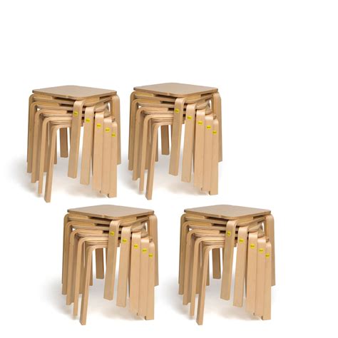 20x Hocker 35 aus Formholz - stapelbar | DU2751000X20