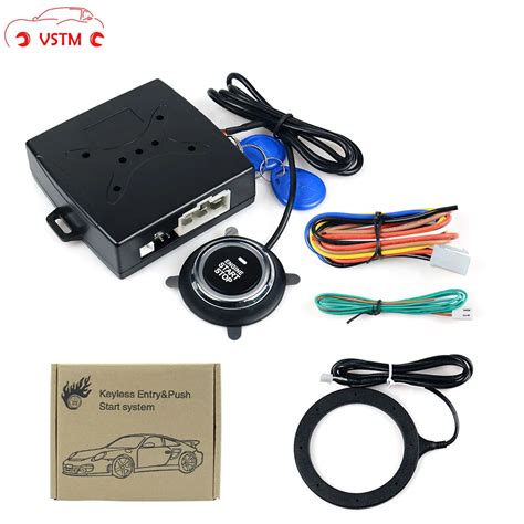 자동차 알람 자동차 엔진 푸시 스타트 버튼 Rfid 잠금 점화 키리스 엔트리 스타트 스톱 도난방지 도난방지 시스템 자동차 키트도난 경보 Aliexpress