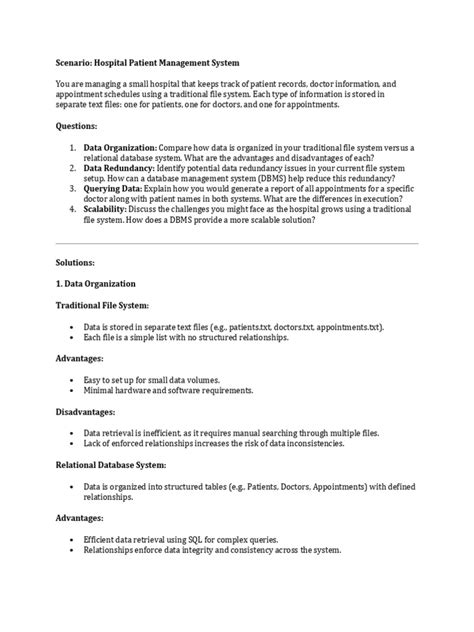 File System Vs Database System Scenerio Discussion Pdf Databases