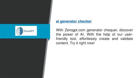 PPT Ai Generator Checker Zerogpt Com PowerPoint Presentation Free Download ID 13082745