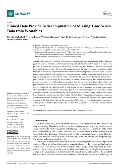 pdf binned data provide better imputation of missing time series data