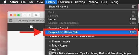 How To Re Open Historical Windows Tabs In Safari On Mac With A Keystroke