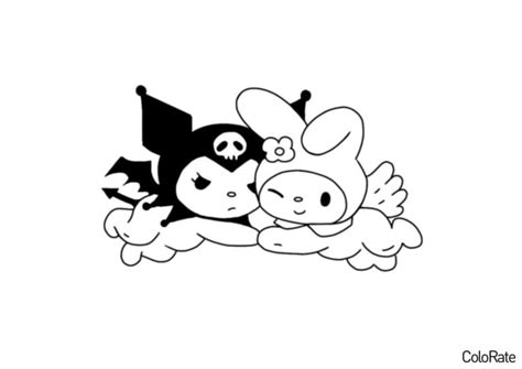 Раскраски Куроми (Onegai My Melody) распечатать на А4