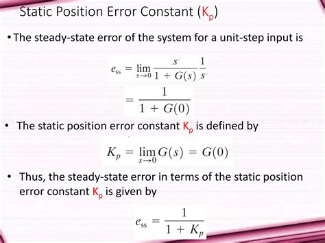 6 Steady State Error Pdf Physics Science