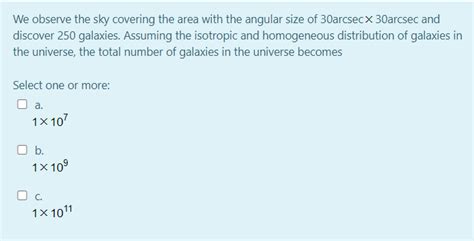solved we observe the sky covering the area with the angular