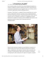 Inventory Audit How To Do Inventory Counts And Audits Pdf 11 9 2018 Inventory Audit How To
