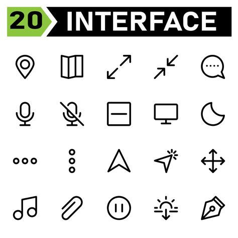User Interface Icon Set Include Map Pin Location User Interface