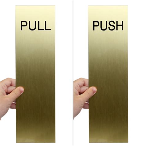 Push Pull Engraved Brass Sign Kit Sku Se 6910