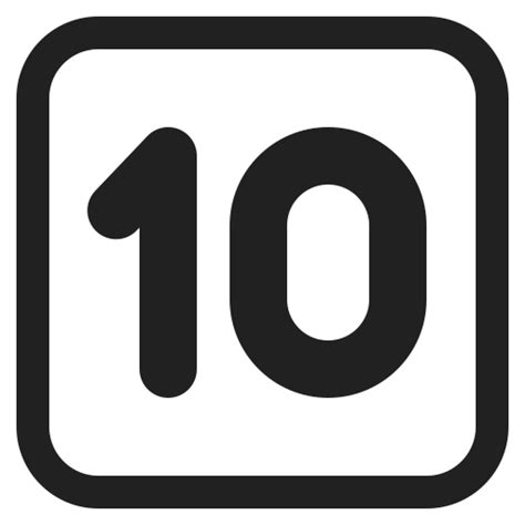 Keycap 10 Icon Fluentui Emoji Mono Iconpack Microsoft