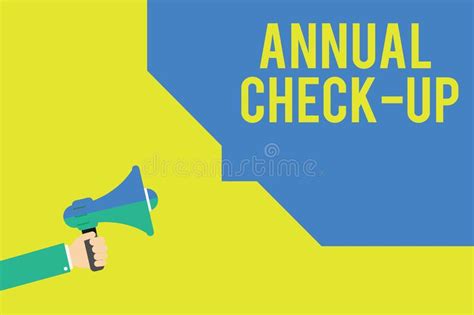 Word Writing Text Annual Check Up Business Concept For Yearly