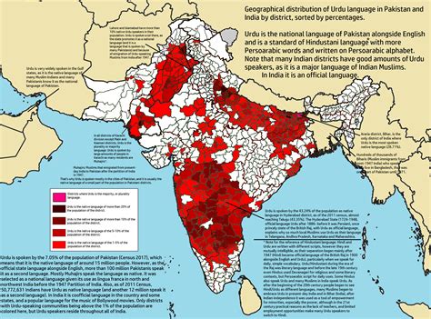 urdu language map