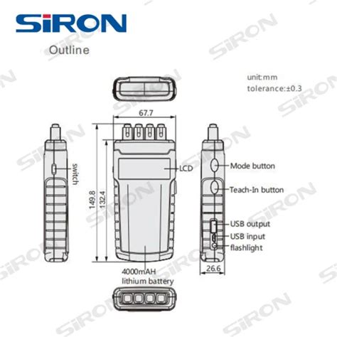 Siron Sensor Tester Kit 4000mah Battery Portable Applicable For Inductive And Contrast Sensors