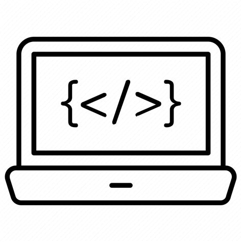 Coding Software Development Laptop Web Code Html Icon Download On Iconfinder