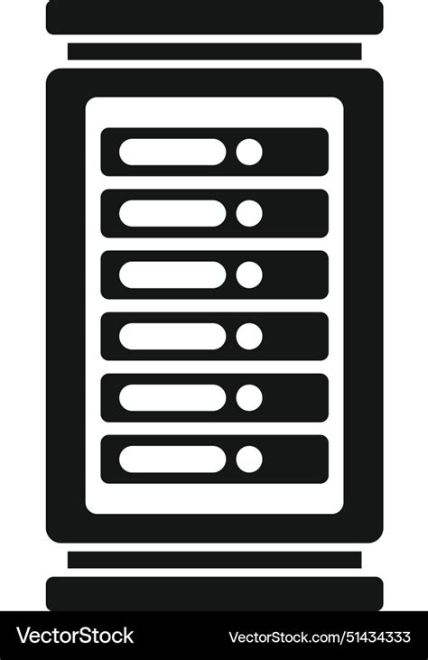 A icon of server rack for data center Royalty Free Vector