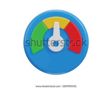 Speedometer Arrow Dashboard Icon 3d Render Stock Vector Royalty Free