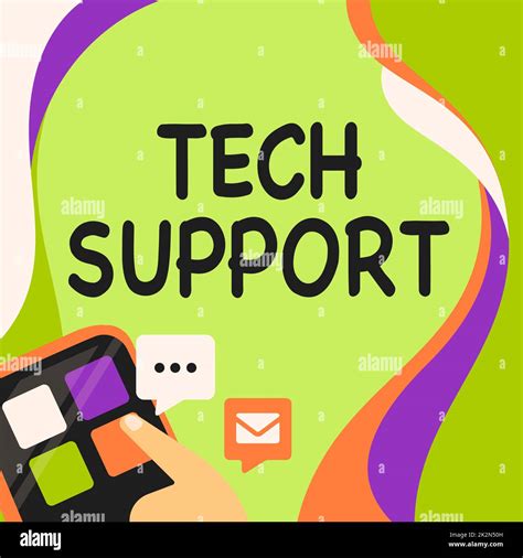 Inspiration Showing Sign Tech Support Word Written On Assisting Individuals Who Are Having