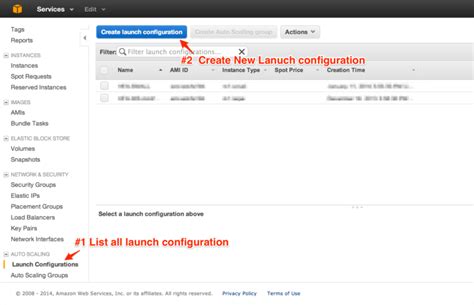 create new launch configuration 1 blogger to wordpress