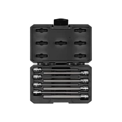 Tekton 3 8 In Drive Long Hex Bit Socket Set 1 8 3 8 In 8 Piece