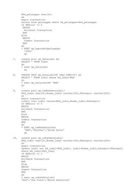 Sql Store Procedure Rental Cd Pdf