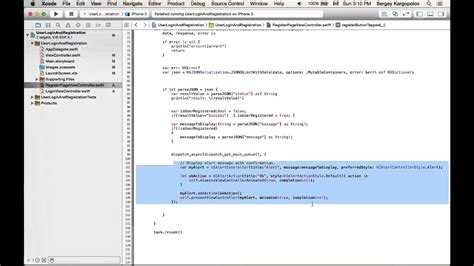 User Login And Register Sign Up Example Using Swift On Ios Video Youtube