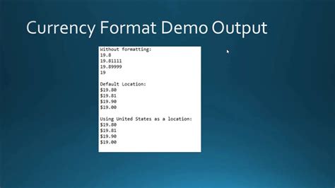 23 Money Formatting And Package Importing Notes Youtube