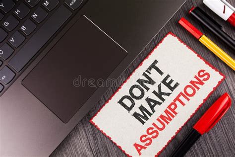 Handwriting Text Do Not Make Assumptions Concept Meaning Predict Events Future Without Clue