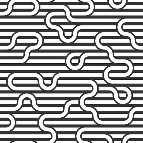 Premium Vector Seamless Linear Vector Geometric Minimalistic Pattern Abstract Lines Tiling