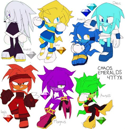 Chaos Emeralds The Echidnas Character Design Sonic Art Sonic Fan Art