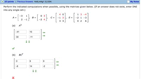 Solved Perform The Indicated Computations When Possible