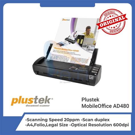 Jual Plustek Scanner Mobileoffice Ad Shopee Indonesia
