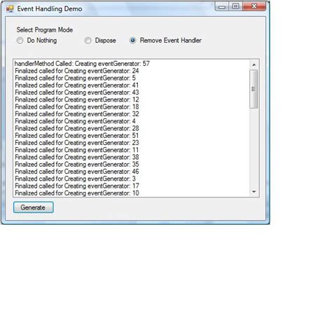 Event Handling And Garbage Collection In Net Codeproject