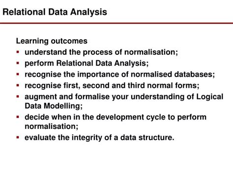 PPT Relational Data Analysis PowerPoint Presentation Free Download ID