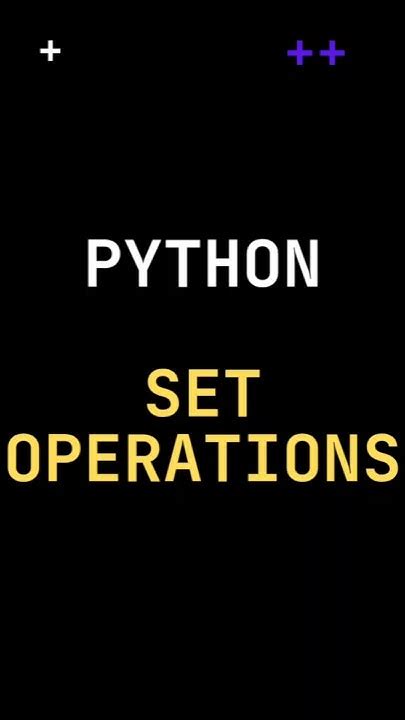 Python Set Operations Coding Pythonprogramming Ytshorts Youtube