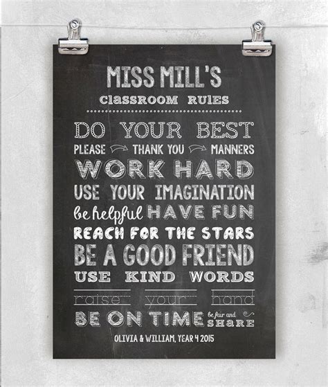 Personalised Teachers Class T Poster Or Canvas By I Love Design