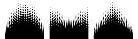 Set Of Halftone Dots Curved Gradient Pattern Texture Backgrounds Curve Patterns Halftone Circle