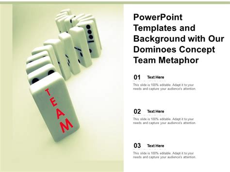 Powerpoint Templates And Background With Our Dominoes Concept Team Metaphor Presentation