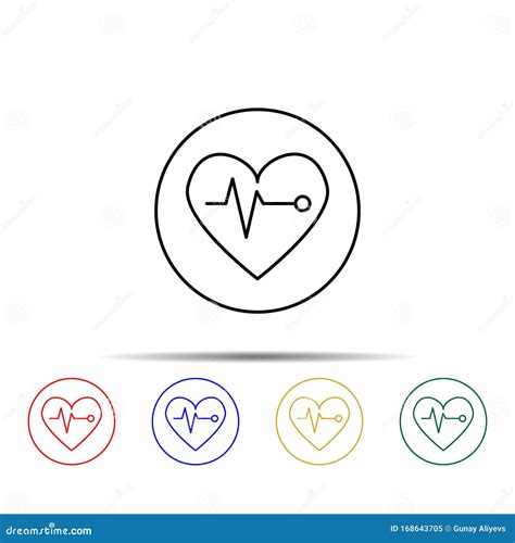 Palpitation Multi Color Style Icon Simple Thin Line Outline Vector Of Sciense Icons For Ui And