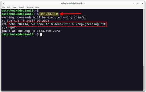 How To Schedule Tasks Using Linux At Command Ostechnix