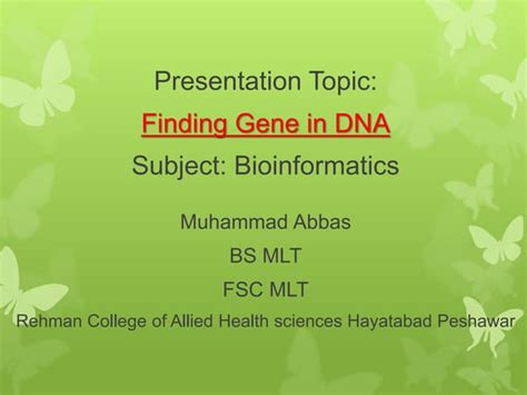 Finding Gene In Dna Pptx