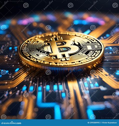 Conceptual Visualization Of The Cryptocurrency Bitcoin Stock Image