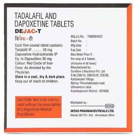 Dejac T Tab At Rs 345stripe In Surat Id 2852047476748