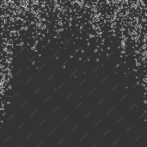 Premium Vector Flying Digits And Numbers School Math Notebook