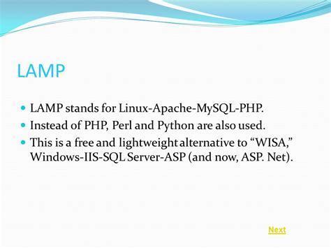 Lamp Technology Linux Apache Mysql Php Presented By Mr Makandar