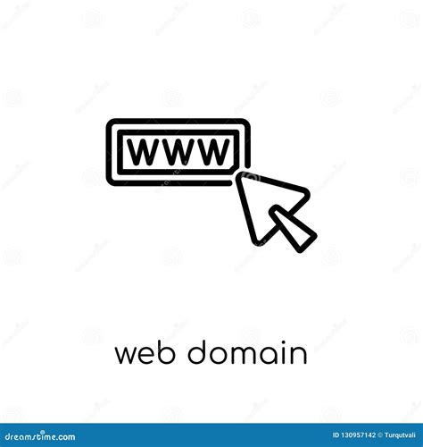 web domain icon trendy modern flat linear vector web domain icon on
