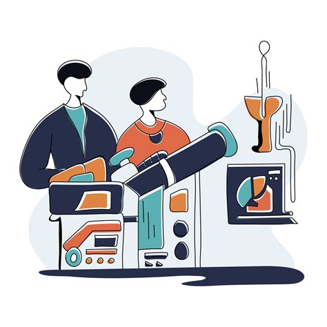 Industry Academia Collaboration Design A Vector Scene Highlighting The