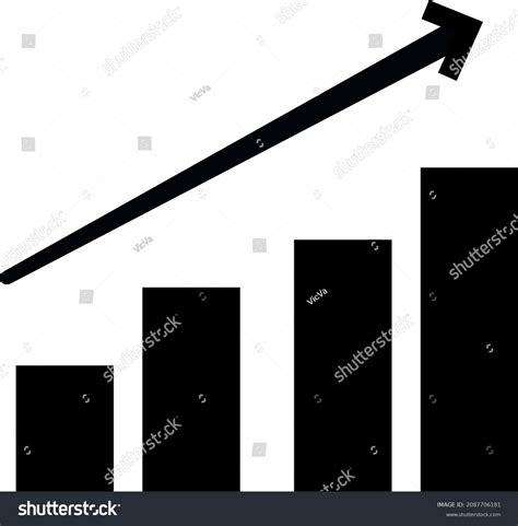 Black Vector Growth Chart Graph Curve Stock Vector Royalty Free 2087706181 Shutterstock